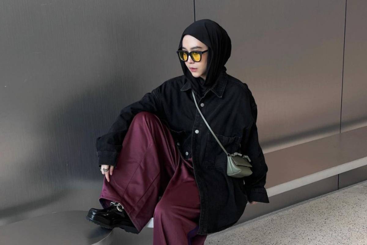 Ide Korean Style Hijab Dengan Celana