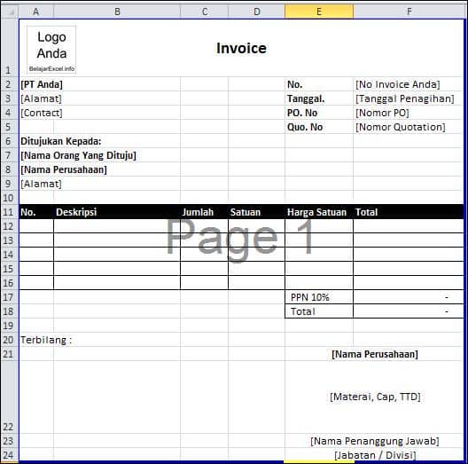 9 Contoh Invoice Lengkap Fungsi dan Penjelasannya | POPBELA.com