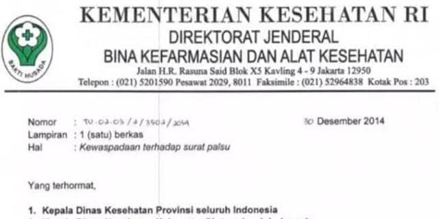 7 Contoh Kop Surat Resmi Lengkap yang Baik dan Benar | Popbela.com