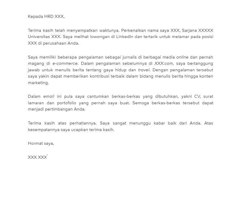 3 Contoh Body Email Lamaran Kerja yang Baik dan Benar | Popbela.com