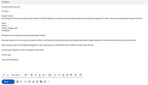 8 Contoh Email Lamaran Kerja yang Benar dan Cara Membuatnya | Popbela.com