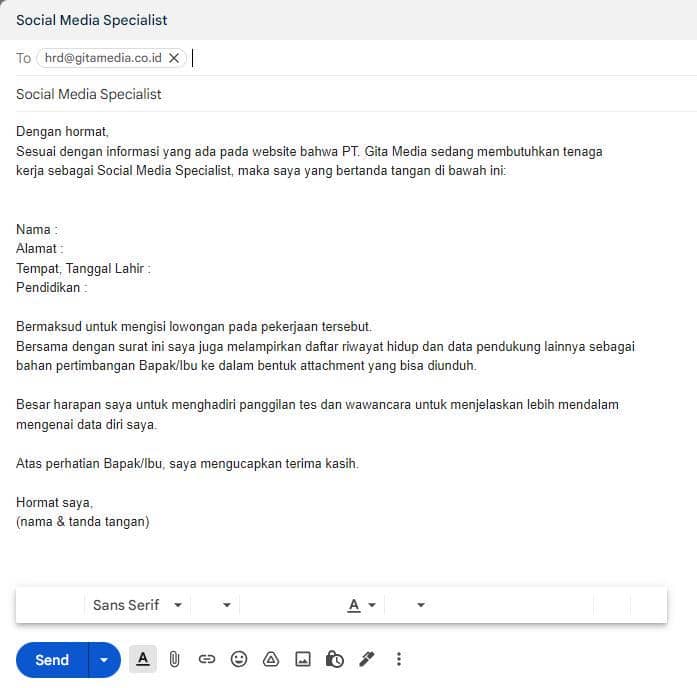 8 Contoh Email Lamaran Kerja yang Benar dan Cara Membuatnya | Popbela.com