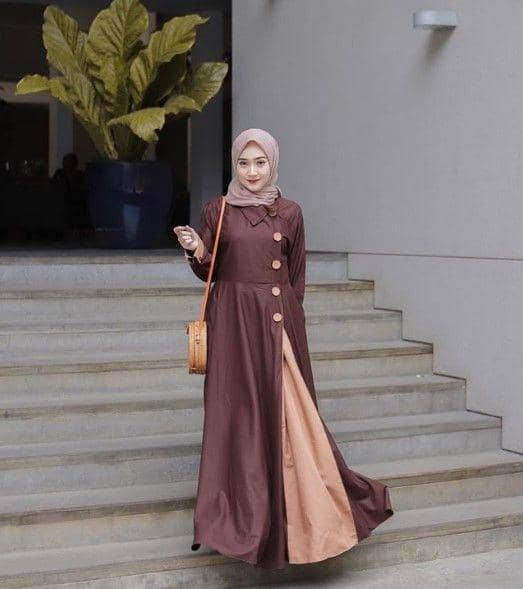 10 Model Gamis Simple Terbaru, Elegan dan Anggun Dikenakan | Popbela.com