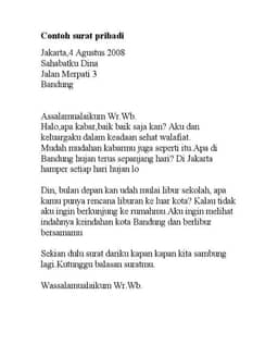 15 Contoh Surat Pribadi Beserta Strukturnya Lengkap | Popbela.com