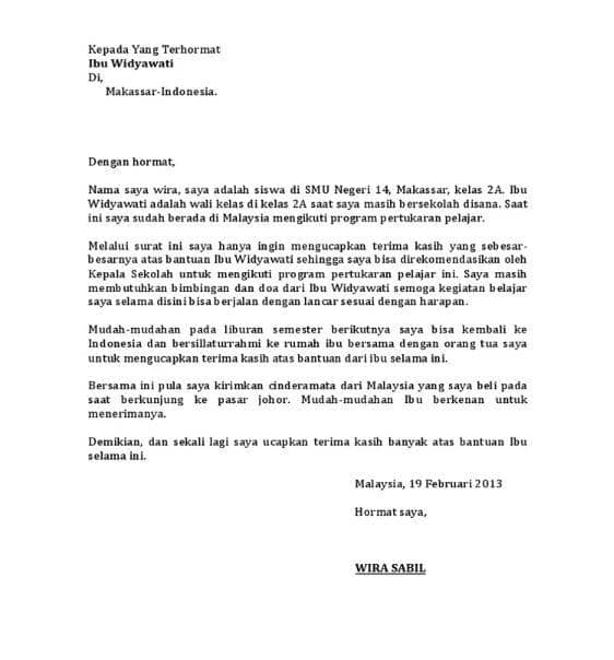 15 Contoh Surat Pribadi Beserta Strukturnya Lengkap | Popbela.com