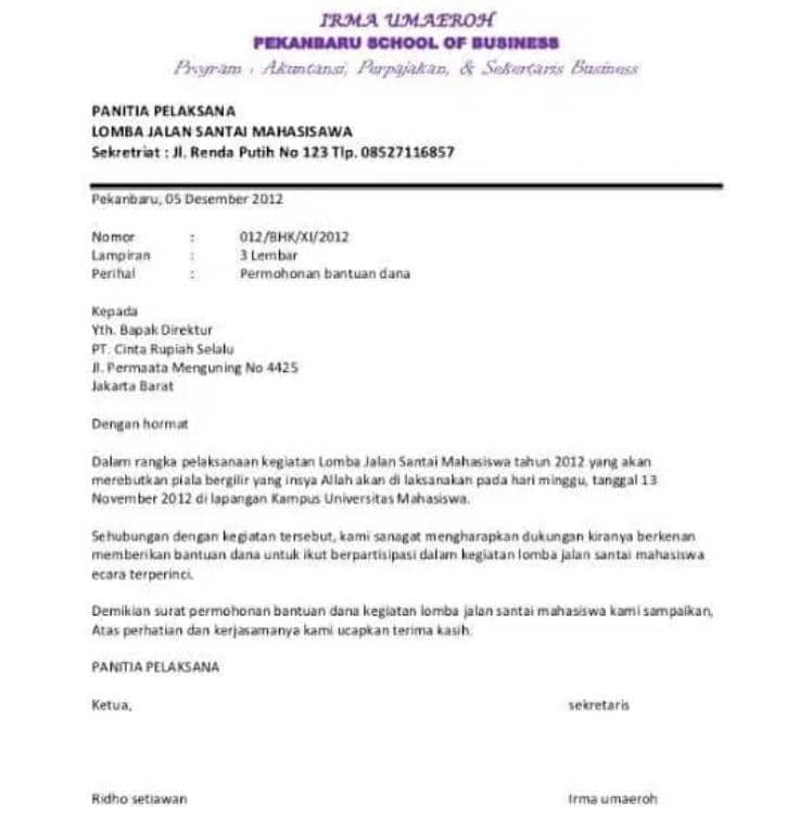 10 Contoh Surat Permohonan yang Benar dan Jenisnya Lengkap | Popbela.com
