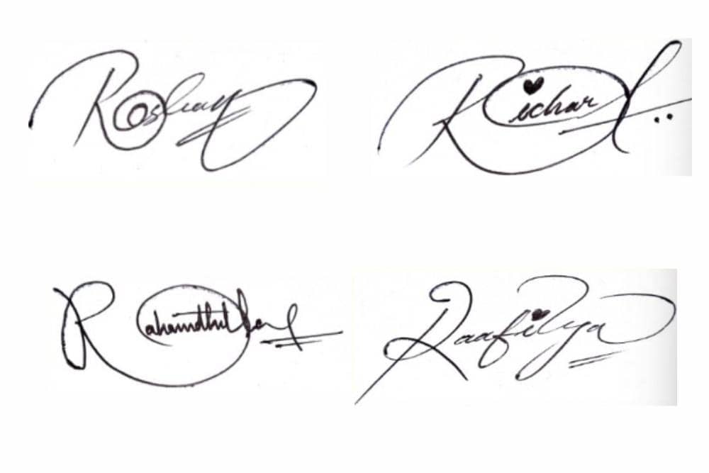 Contoh Tanda Tangan Huruf R yang Simpel tapi Keren | POPBELA.com