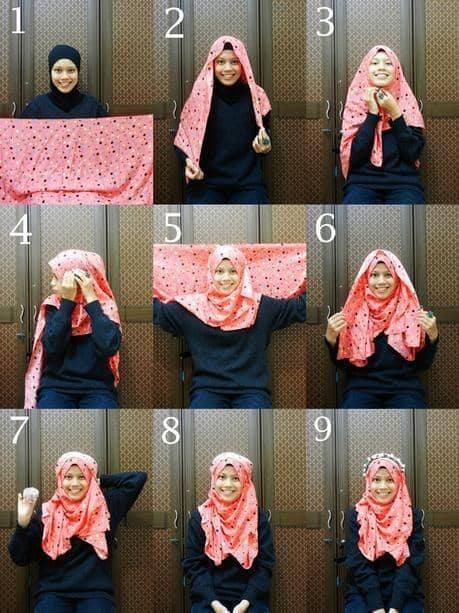 15 Tutorial Hijab Segi Empat Menutup Dada, Sopan dan Stylish | Popbela.com