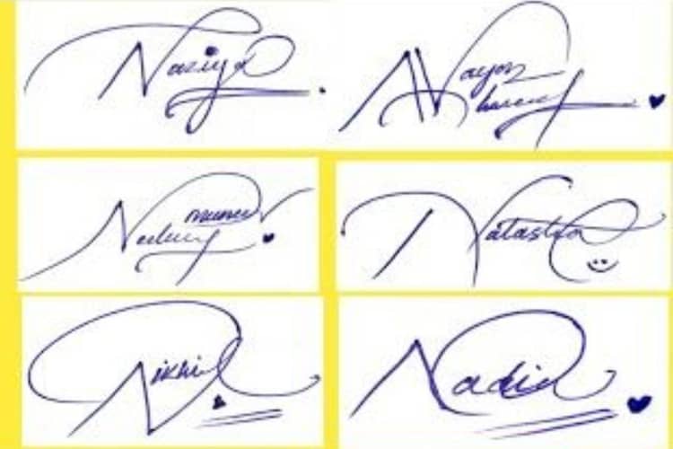 Contoh Tanda Tangan Huruf N yang Simple dan Aesthetic | Popbela.com