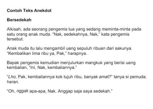 15 Contoh Teks Anekdot Singkat Beserta Strukturnya Lengkap | Popbela.com