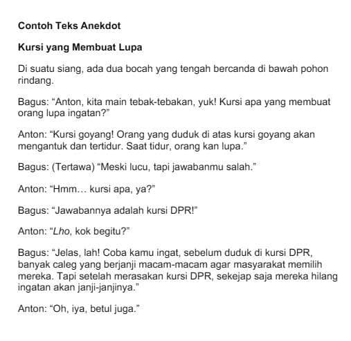 15 Contoh Teks Anekdot Singkat Beserta Strukturnya Lengkap | Popbela.com
