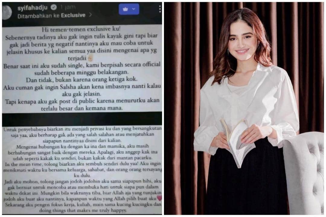 Syifa Hadju dan Rizky Nazar Putus, Ini Pernyataan Lengkapnya | POPBELA.com