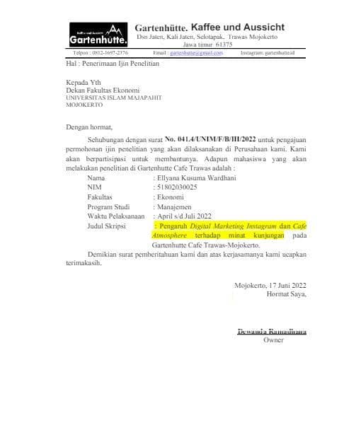 Contoh Surat Balasan Penelitian | Popbela.com