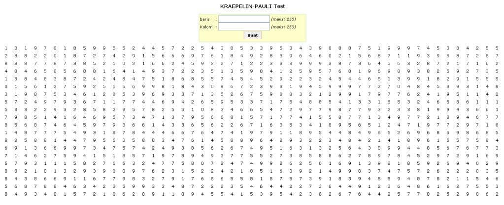 Tes Kraepelin Online | Popbela.com