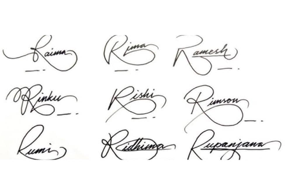 Contoh Tanda Tangan Huruf R yang Simpel tapi Keren | POPBELA.com