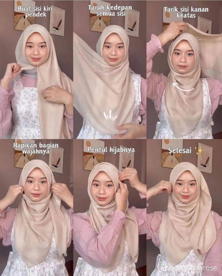 5 Tutorial Hijab Segi Empat untuk Acara Resmi yang Rapi | Popbela.com