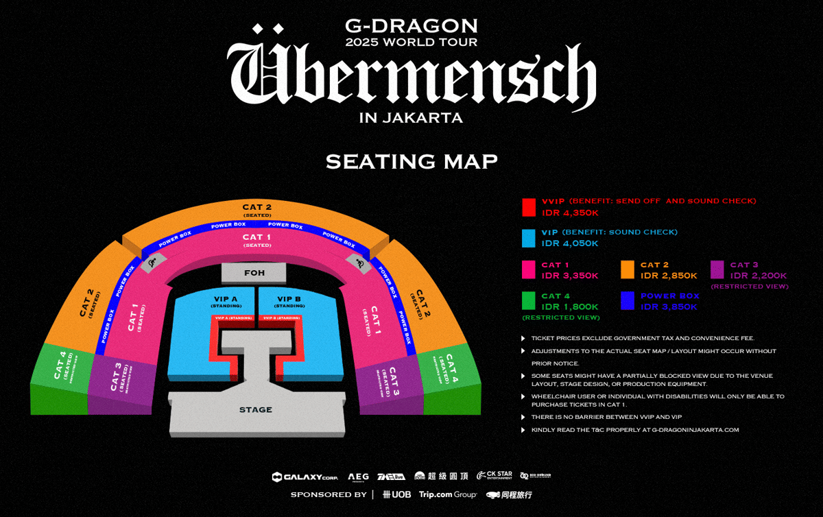 Info Tiket Konser G-DRAGON 2025 WORLD TOUR Übermensch IN JAKARTA | Popbela.com