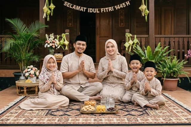 30 Prompt Gemini AI Foto Keluarga untuk Edit Foto Lebaran | Popbela.com